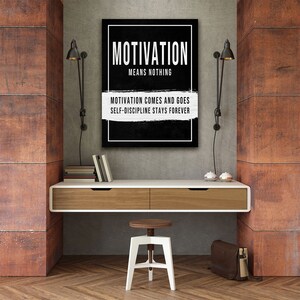 MOTIVATION MEANS NOTHING - Motivational Office Wall Decor / Definition ...