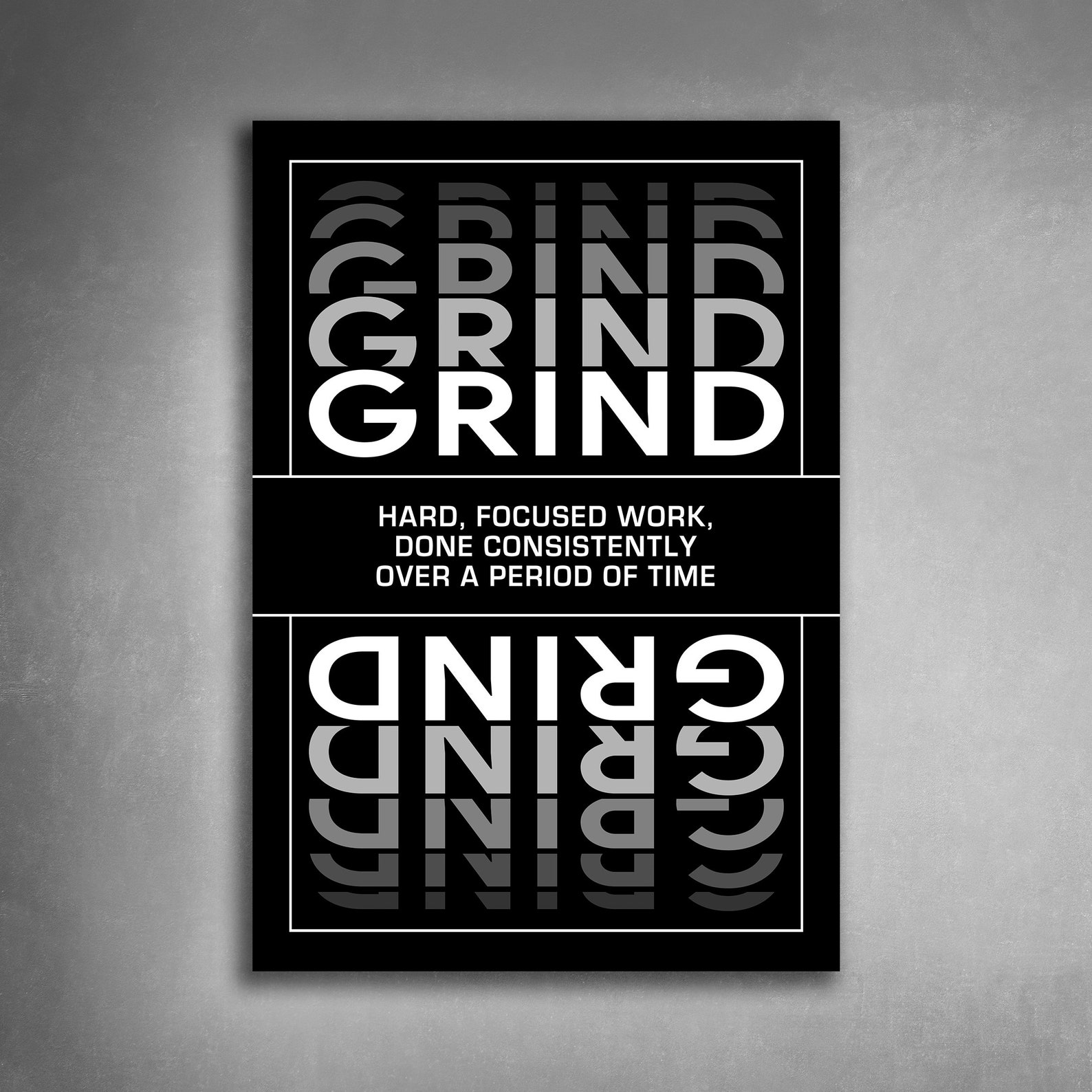 Motivational Poster Verb GRIND Definition Office - Etsy
