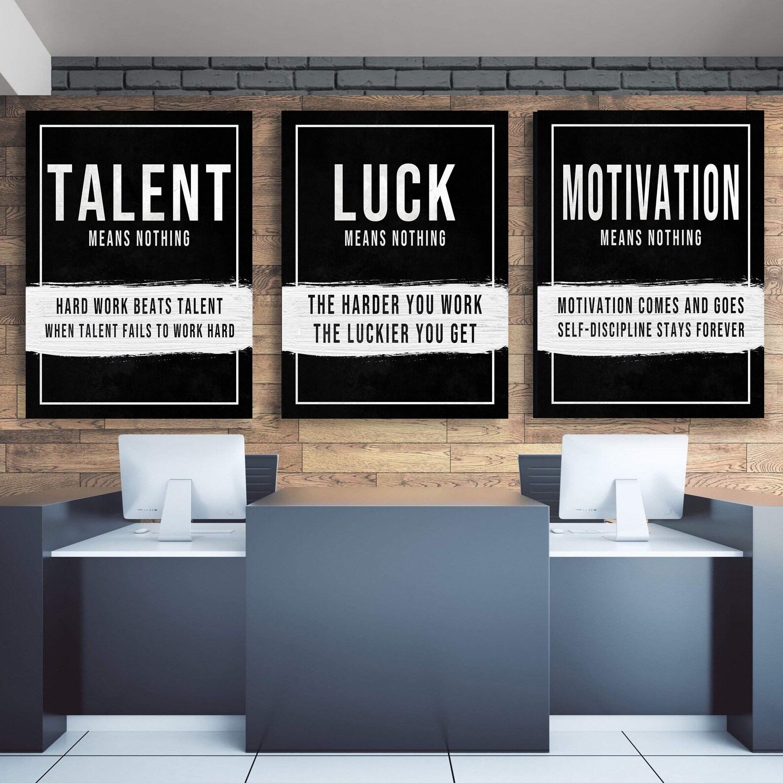 3x Pieces Office Motivational Definition Wall Art TALENT - Etsy
