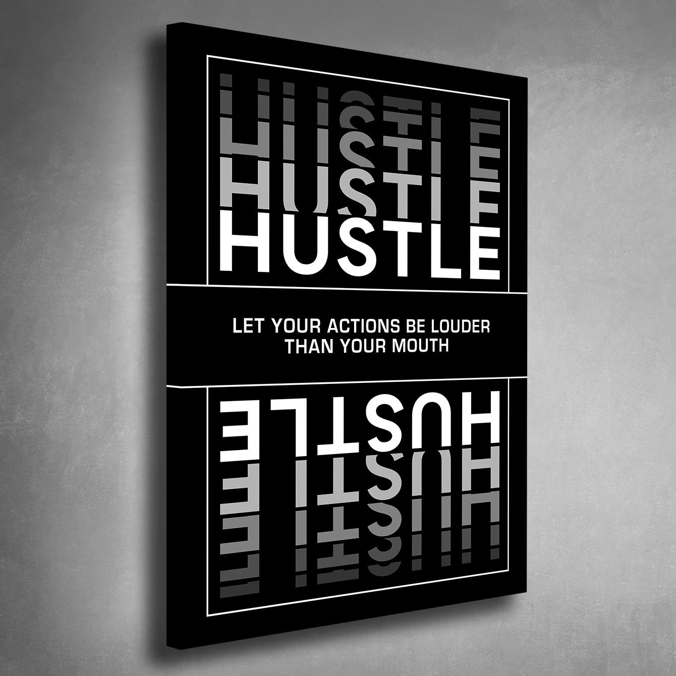 Motivational Poster - Verb HUSTLE Definition - Office Decor Modern ...