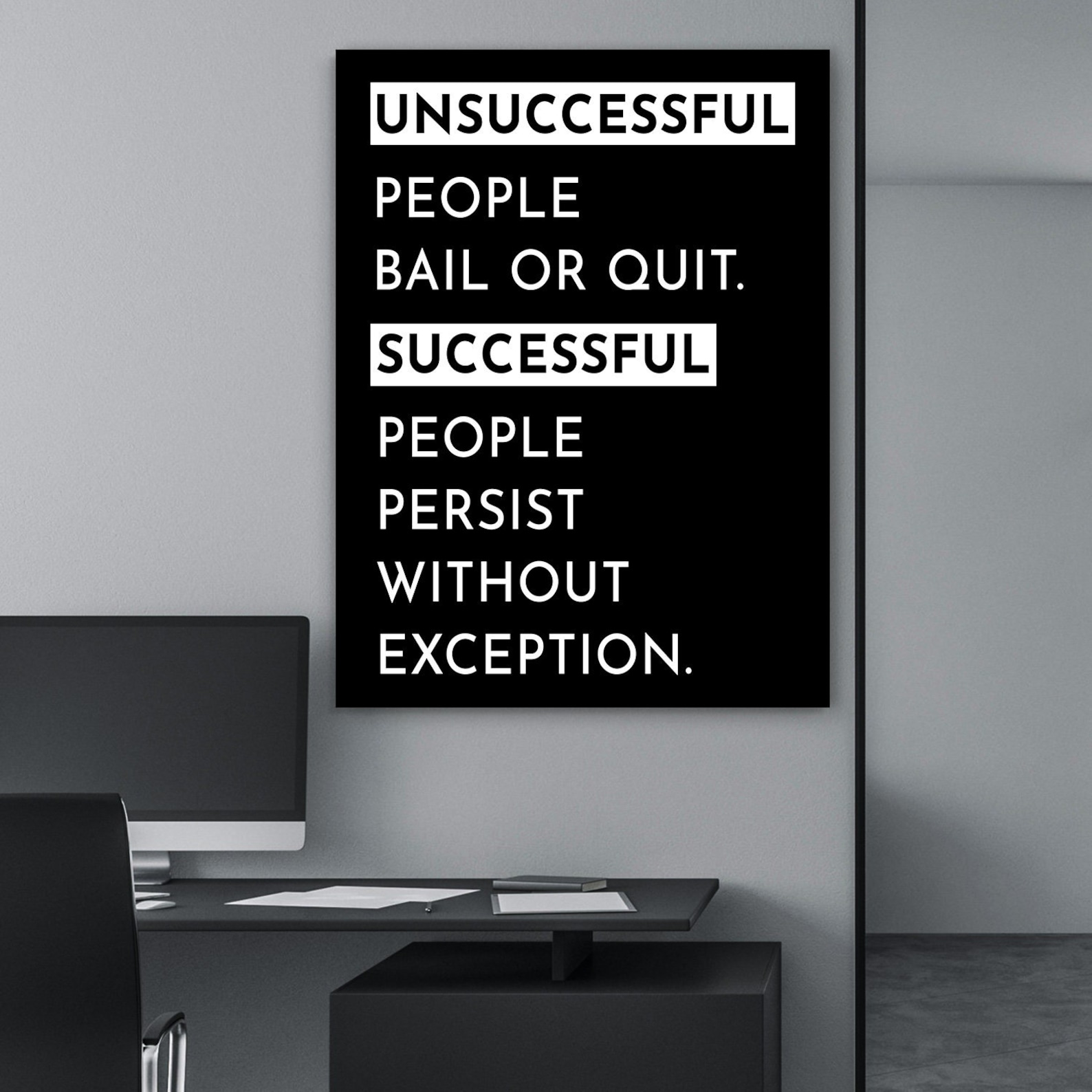 SUCCESSFUL PEOPLE DEFINITION - Success Wall Art Inspirational Quote ...