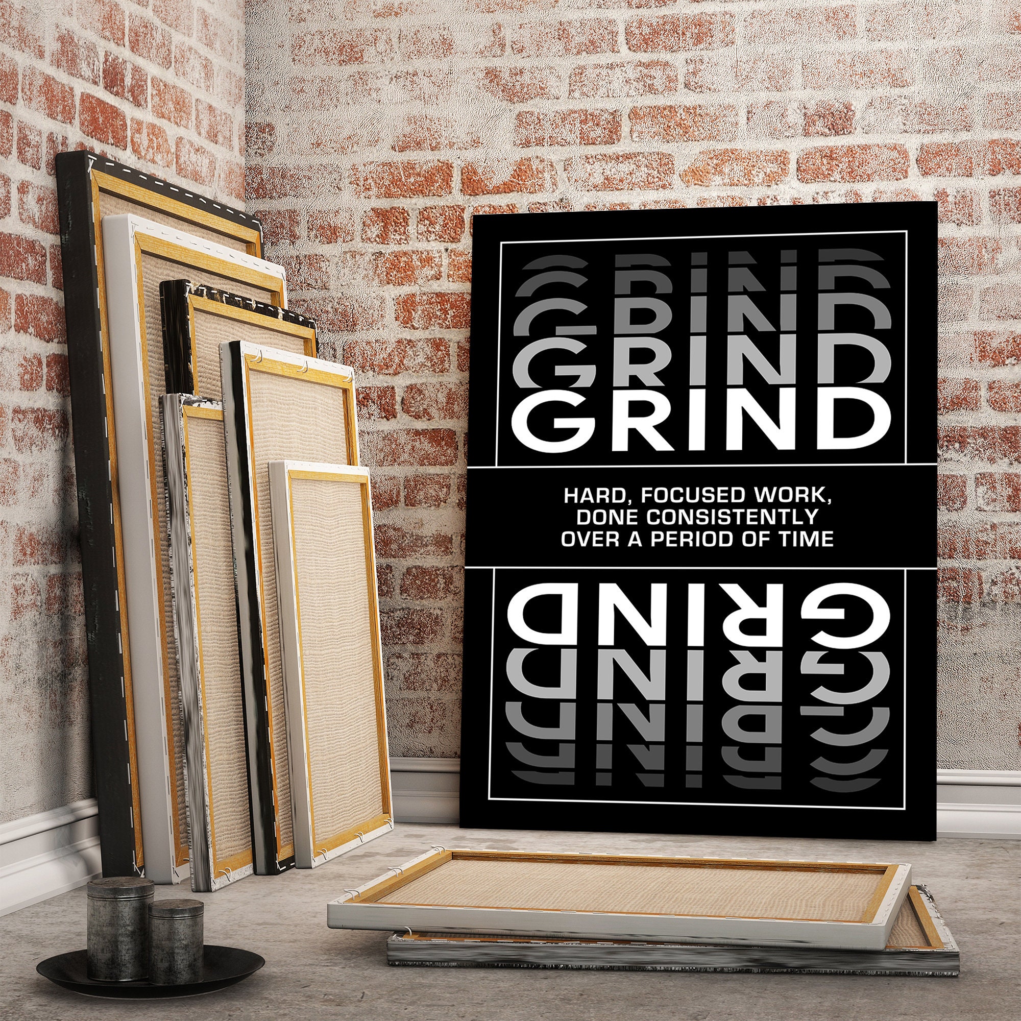 Motivational Poster - Verb GRIND Definition - Office Inspirational Word ...