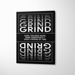 Motivational Poster Verb GRIND Definition Office Inspirational Word ...