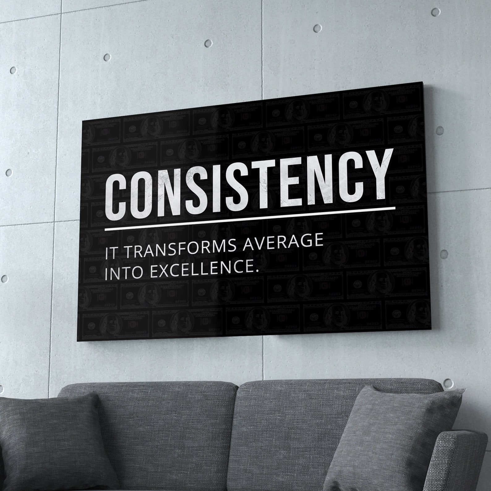 CONSISTENCY Definition Wall Art Entrepreneur Motivational - Etsy