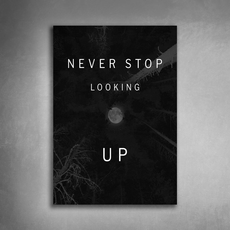 Never Stop Looking UP Entrepreneur Motivational Office Decor Modern Art ...