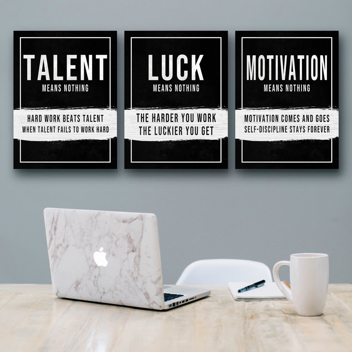 3x Pieces Office Motivational Definition Wall Art TALENT - Etsy