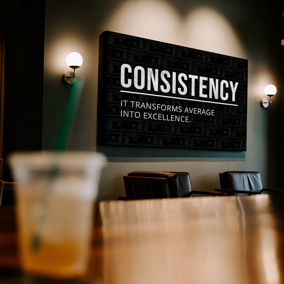 CONSISTENCY Definition Wall Art Entrepreneur Motivational | Etsy