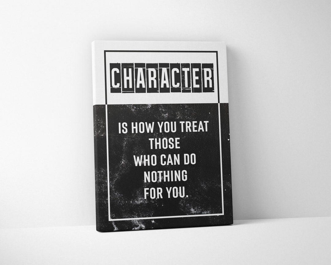 CHARACTER Definition Motivational Wall Art for Office Quote ...