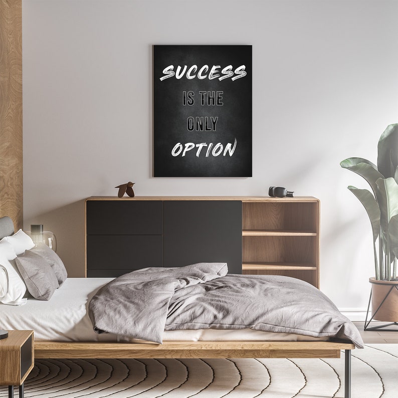 Motivational Poster Success is the Only Option - Etsy