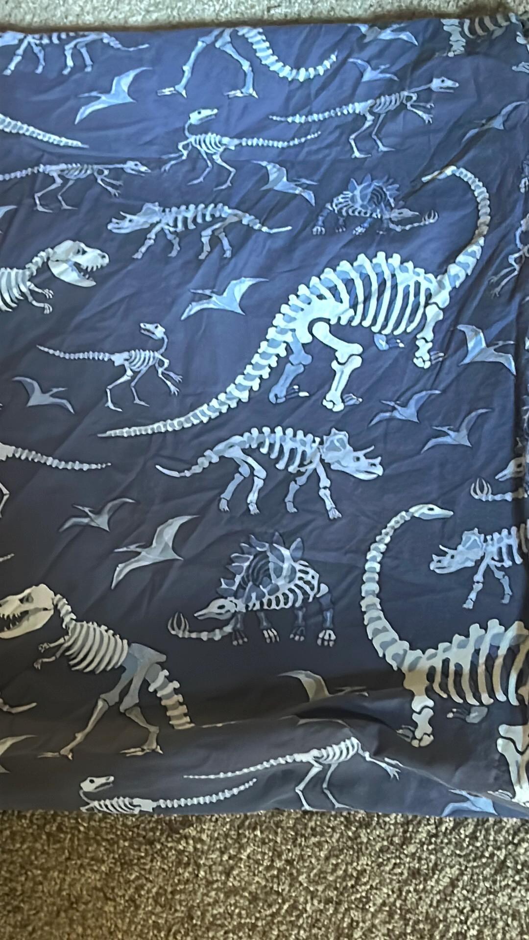 Pottery Barn Kids Dinosaur Glow in the Dark Duvet F/Q - Etsy