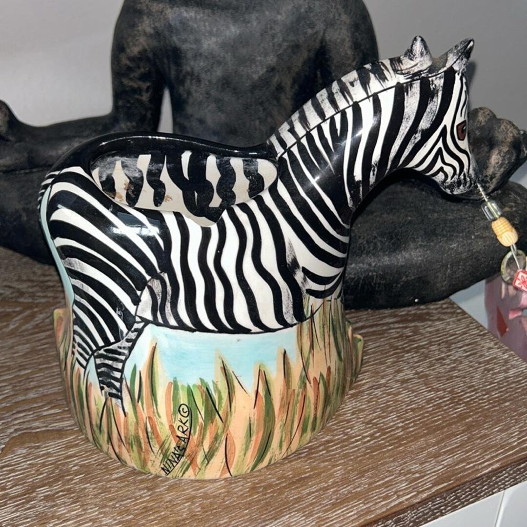 Nina’s Ark Zebra Planter / Pen Holder - Etsy