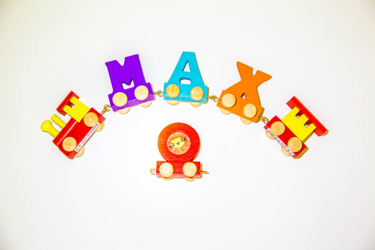 Alphabet Wooden Colourful Train Letters for Personalized Name as ...