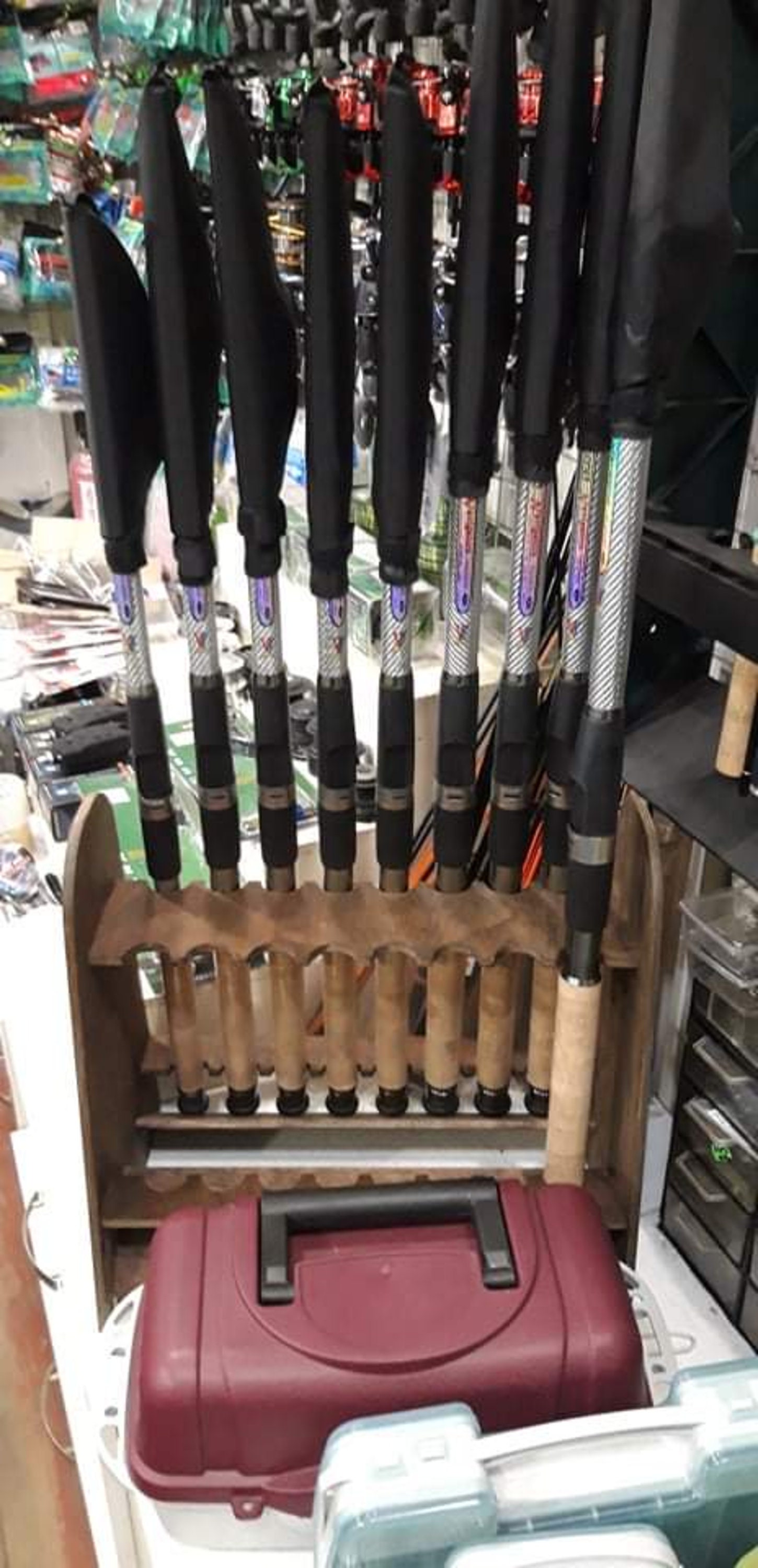 Fishing Rod Stand, Rod Organizer, Rod Showcase, Rod Storage, Spinning ...