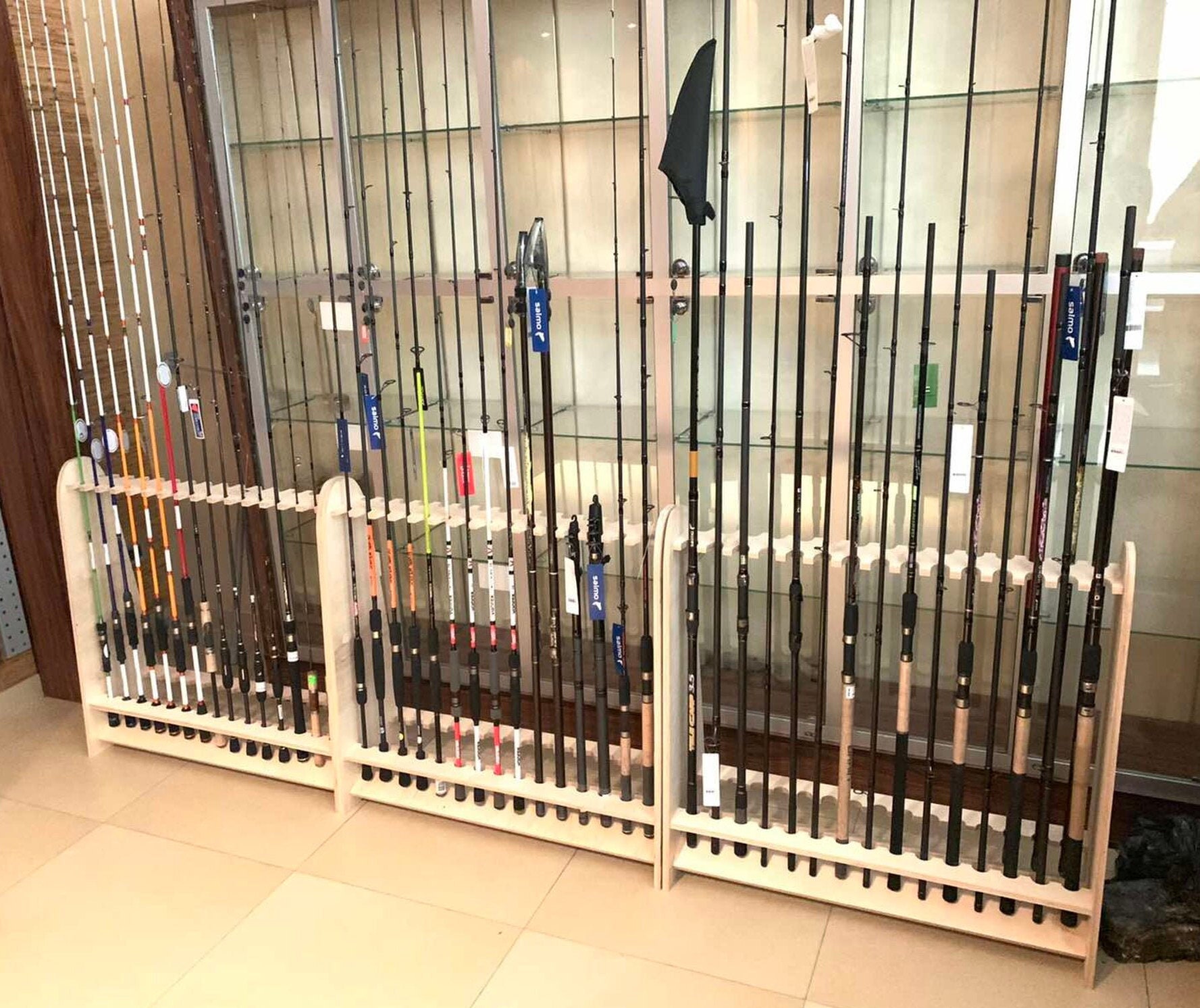 Fishing Rod Stand, Rod Organizer, Rod Showcase, Rod Storage, Spinning ...