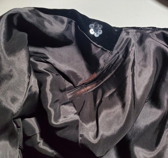 Vintage Velvet Blazer with Sequin Polka Dots - Gem