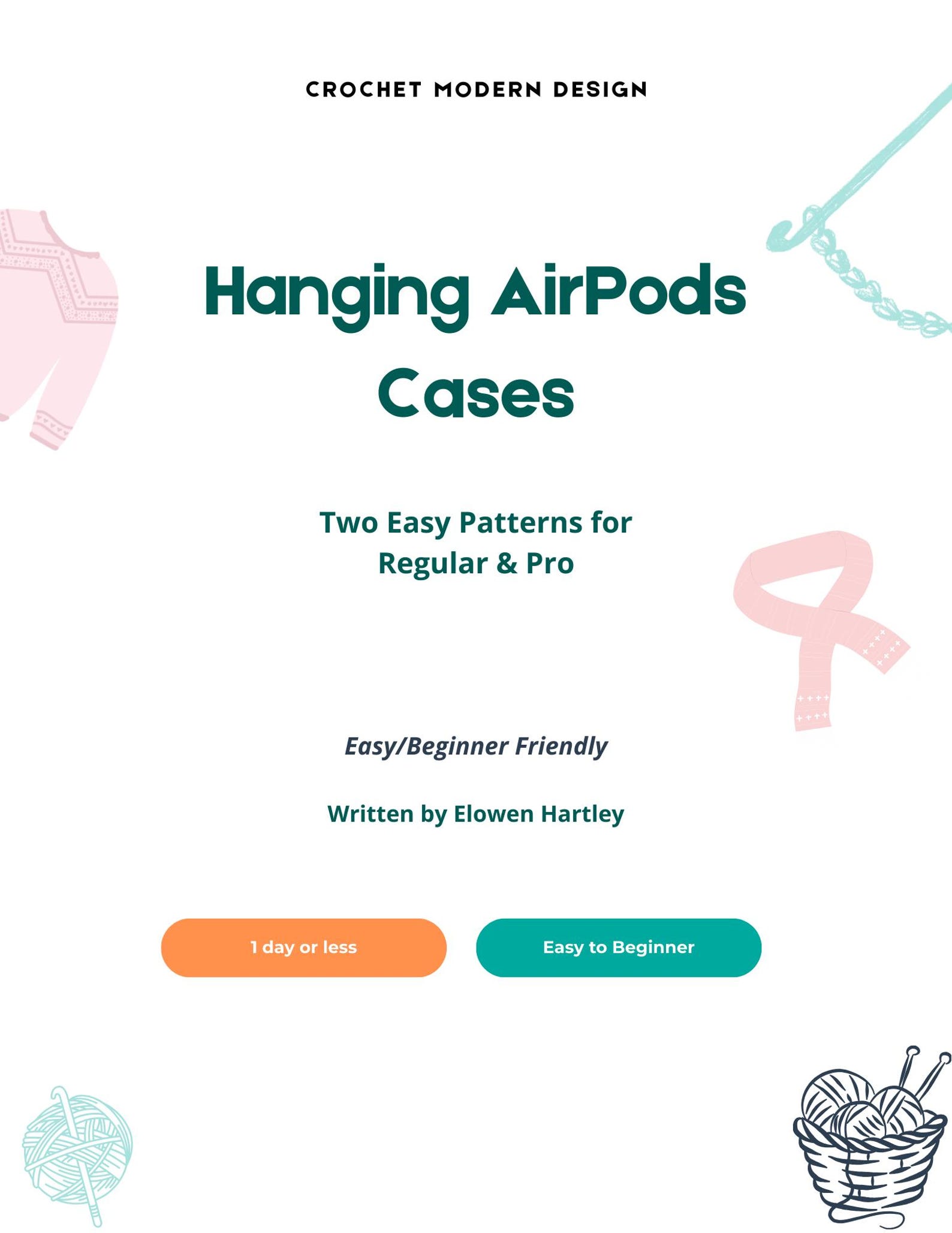 Crochet Airpods Case Pattern PDF | Beginner Friendly Hanging Case ...