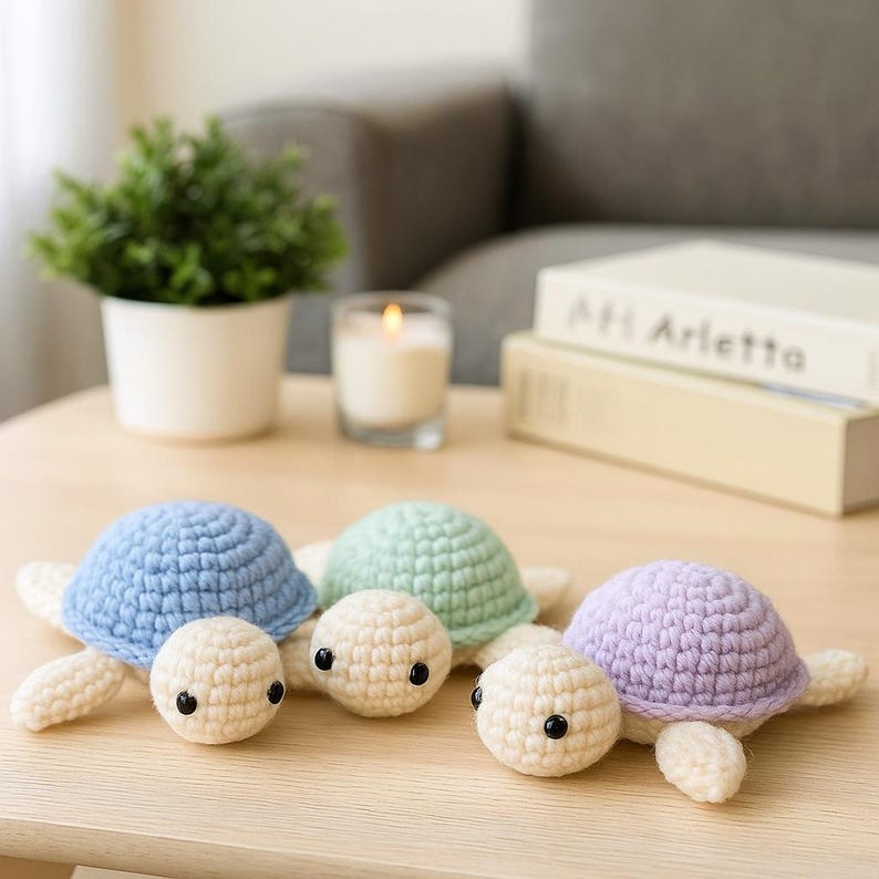 No Sew Turtle Crochet Pattern PDF, Beginner Amigurumi Turtle Pattern ...