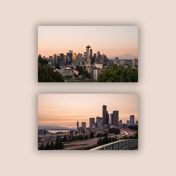 4K Seattle Skyline Screensavers bundle of 2 Digital - Etsy