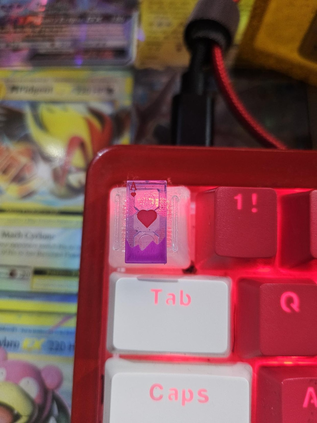 The Gambit Playing Card Resin Mechanical Keyboard Keycap - Marvel ...