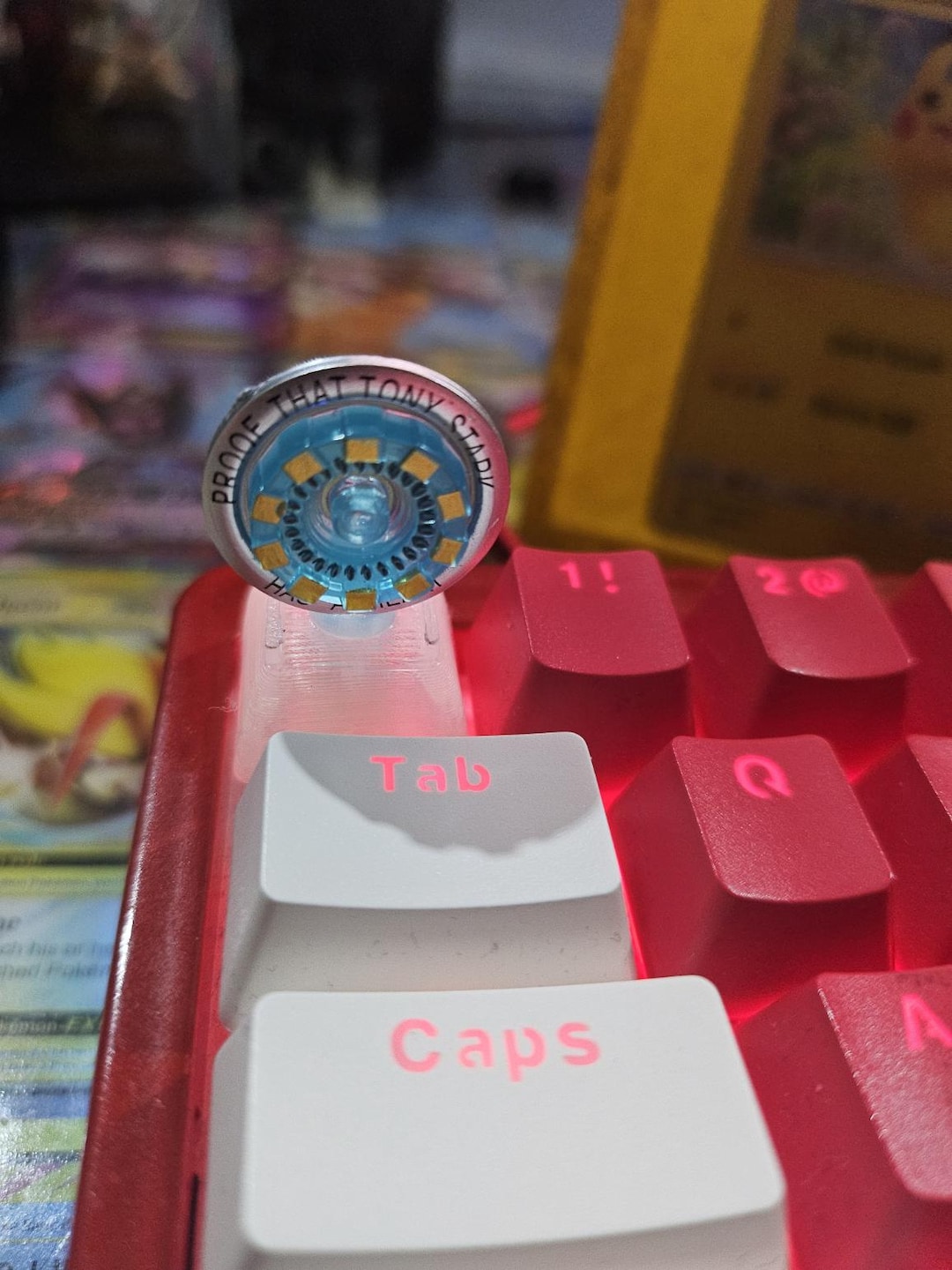 Arc Reactor Iron Man Avengers Artisan Resin Keycap Cherry MX Compatible ...