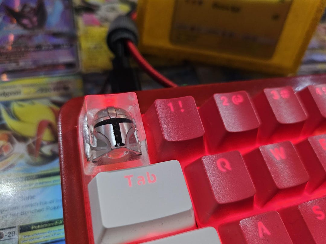 Mandalorian Warrior Artisan Resin Keycap - Cherry MX Compatible - Star ...