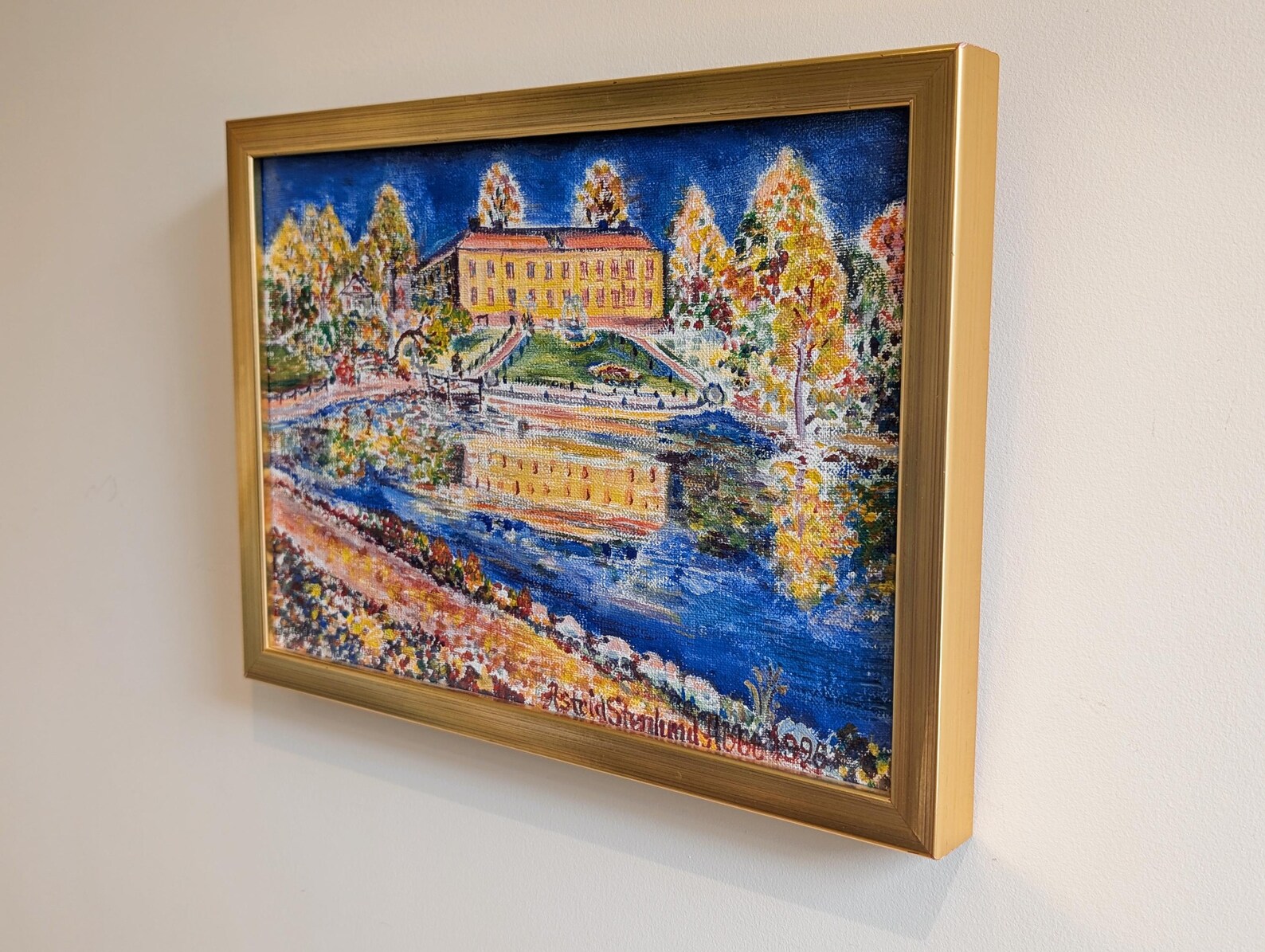 Swedish Oil Painting of Edsberg Castle - Etsy