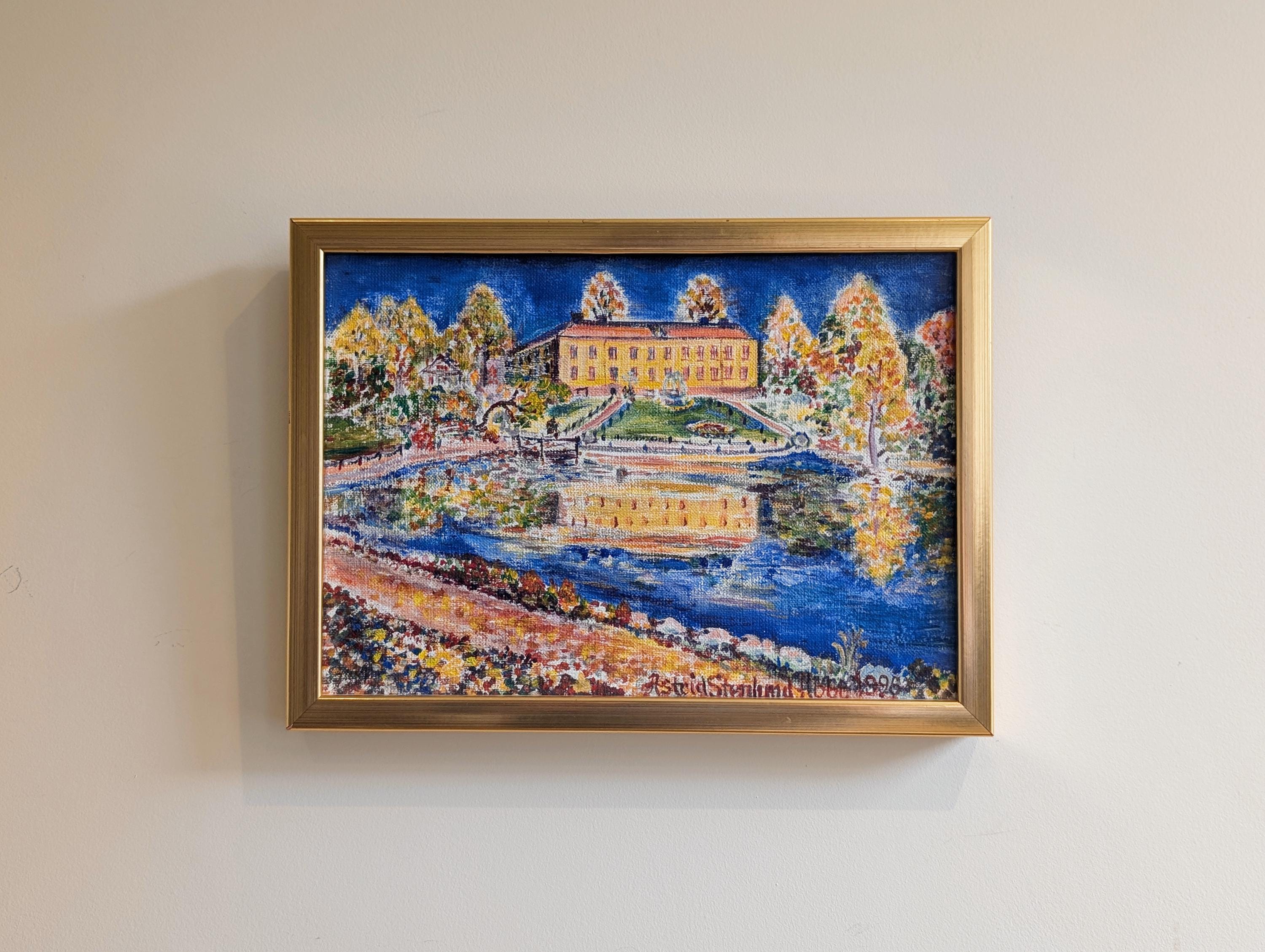 Swedish Oil Painting of Edsberg Castle - Etsy