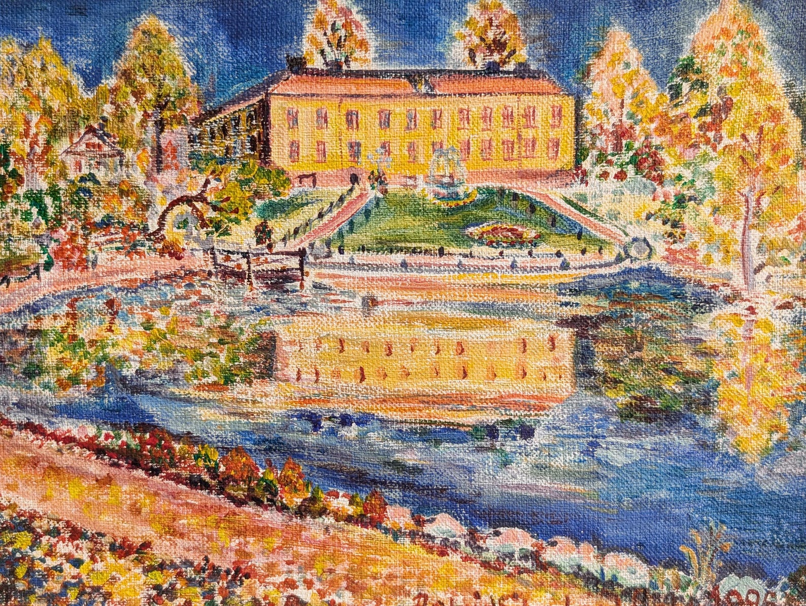 Swedish Oil Painting of Edsberg Castle - Etsy