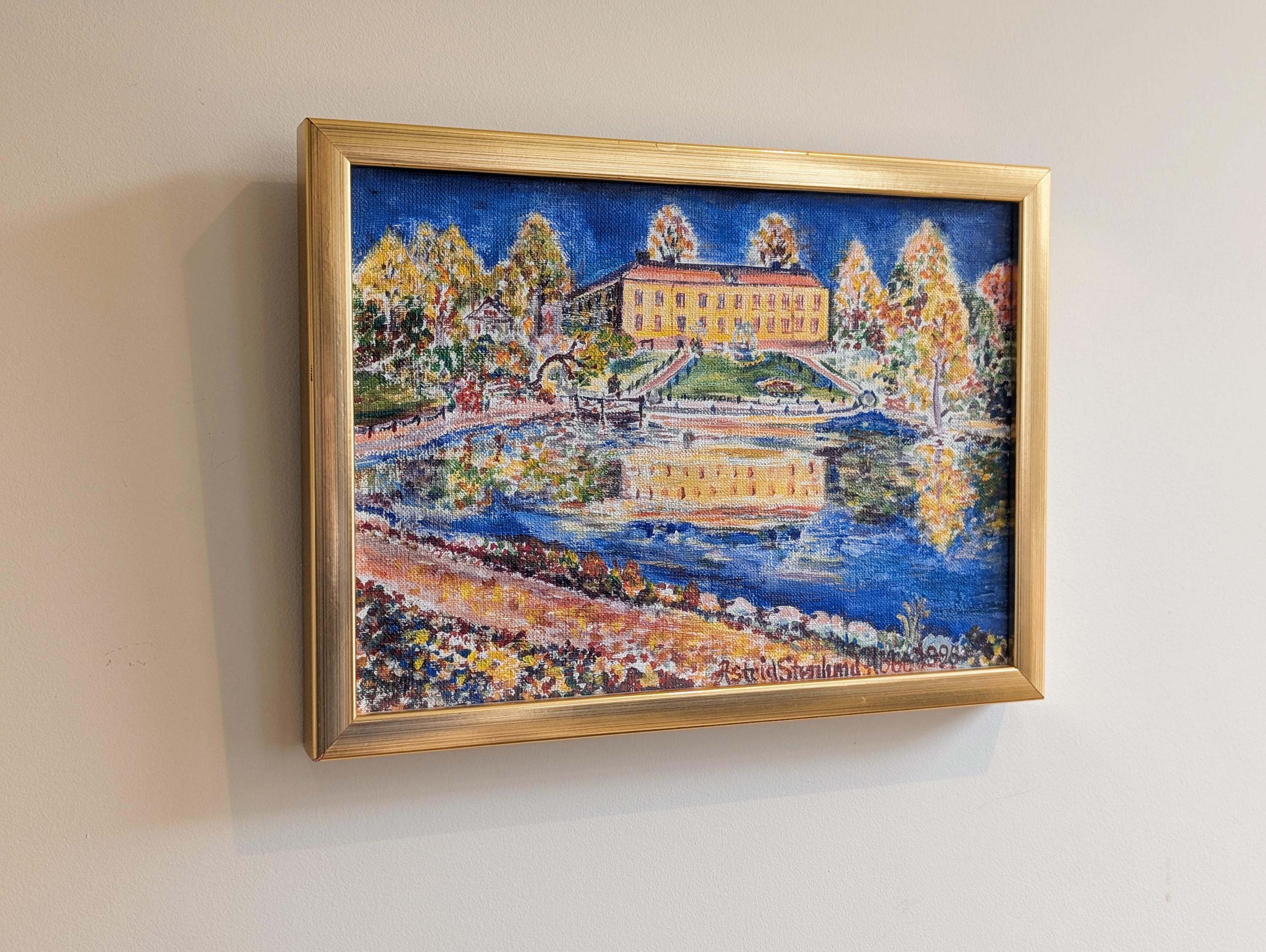 Swedish Oil Painting of Edsberg Castle - Etsy