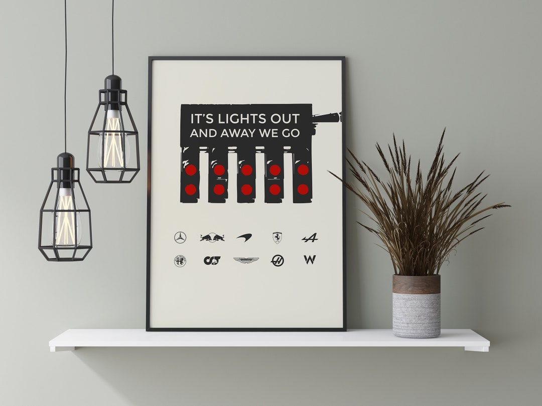 Wall Art - Formula 1 Poster Racing Lights, Printable - Etsy