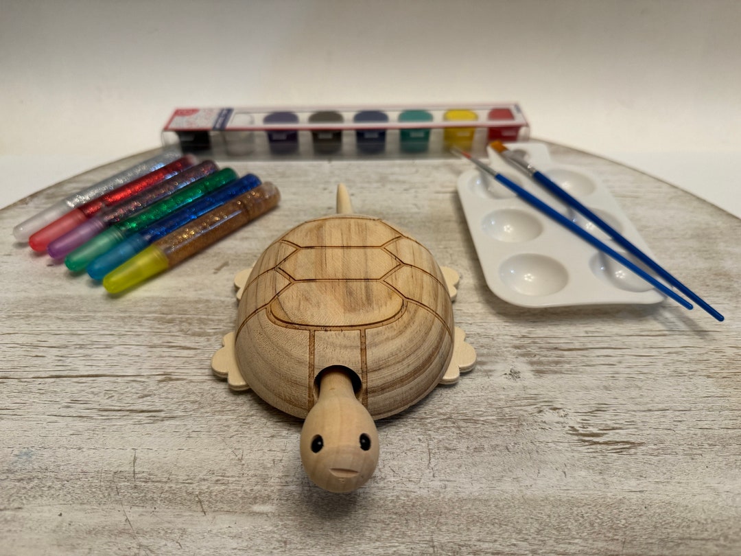 Movable Wooden Turtle, Craft Kit, DIY Craft, Birthday Craft, Gift ...
