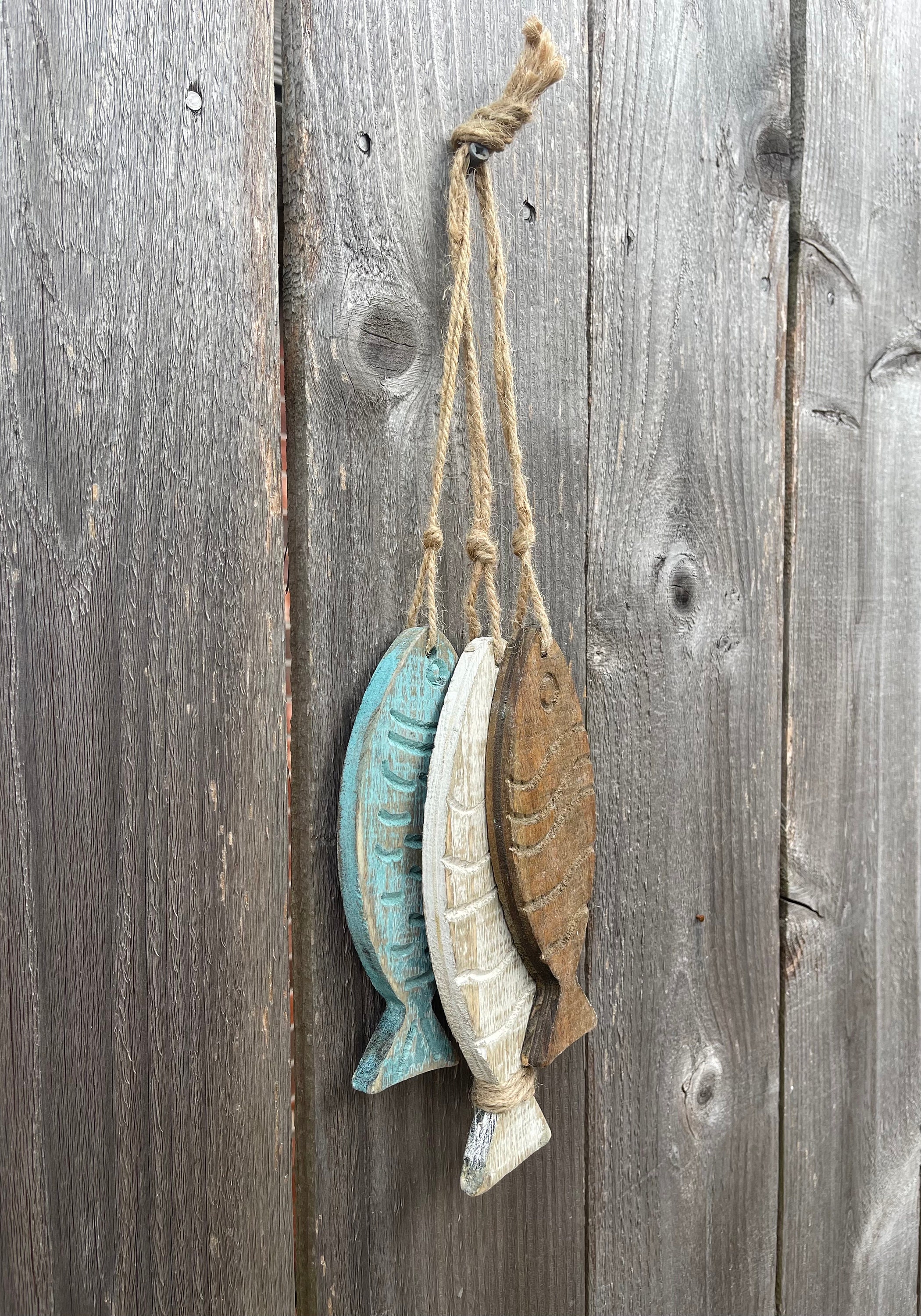 3 Carved Wood Fish-wall Decor Decoration | Etsy