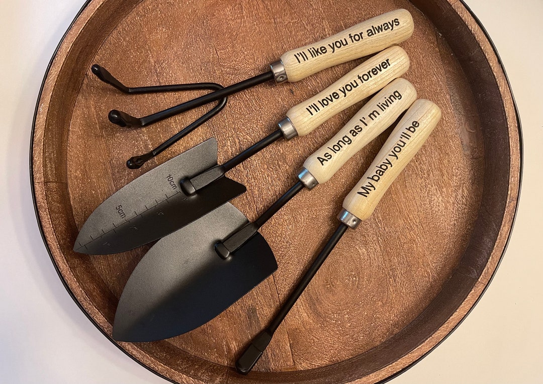 Personalized Garden Tool Set-4 Piece Gardening Tools With Wood Handle ...