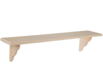 Wall Shelf Unfinished Wood | Etsy