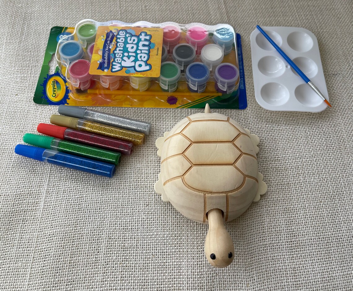 Movable Wooden Turtle Craft Kit DIY Craft Birthday Craft - Etsy