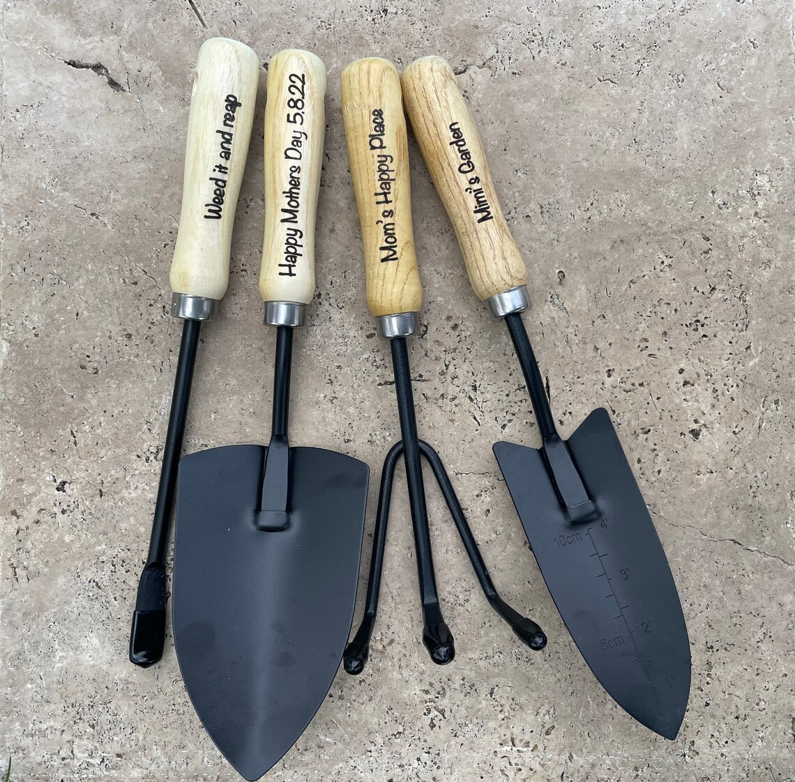 Personalized Garden Tool Set-4 Piece Gardening Tools With Wood - Etsy