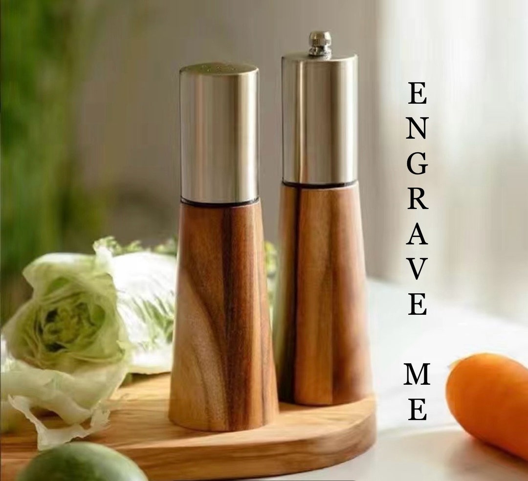 2 Personalized Salt Shaker, Pepper Grinder - Etsy