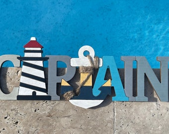 Wooden Captain Sign - Etsy