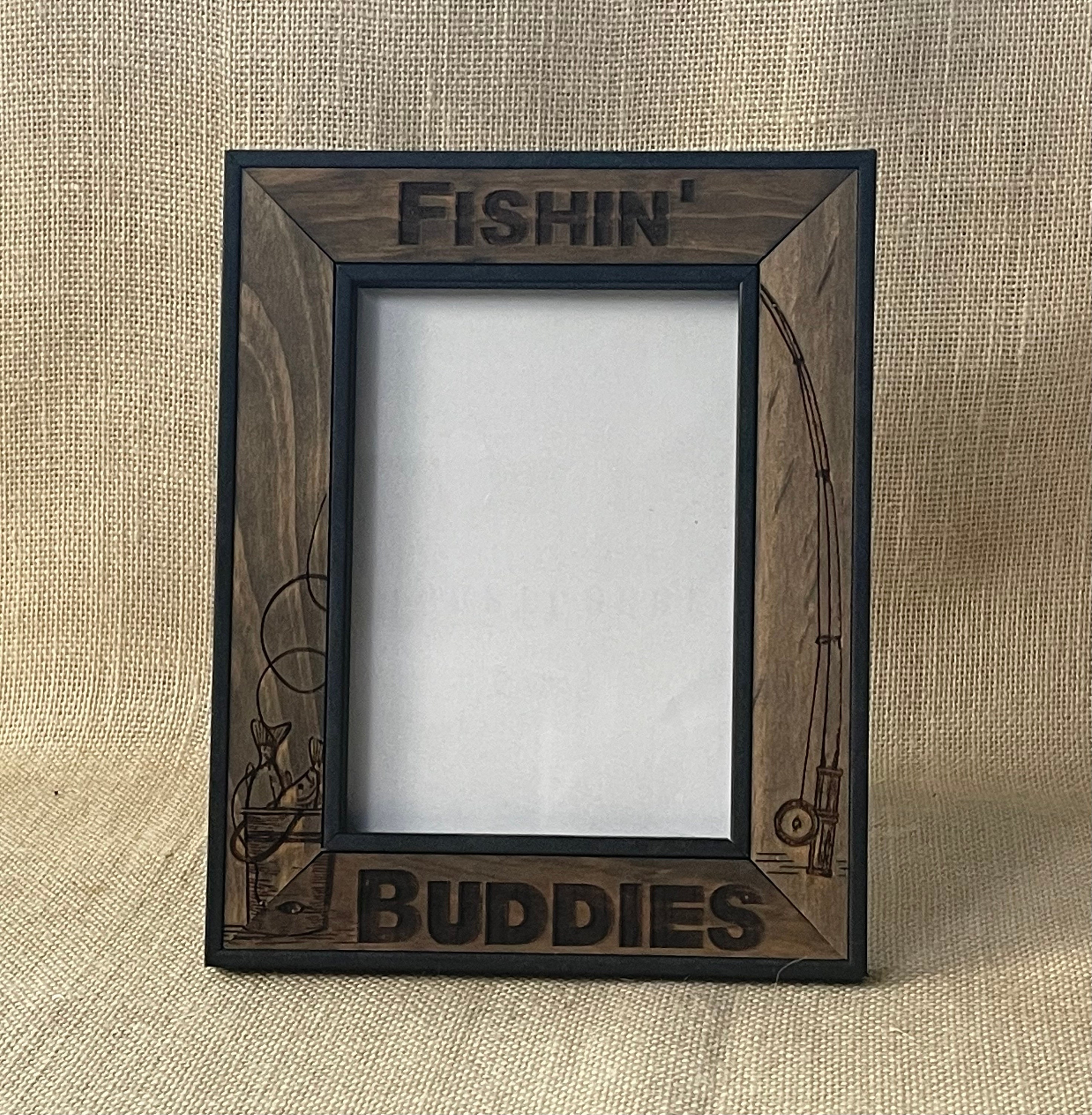 Engraved Fishing Buddies Wood Picture Frame 5 X - Etsy