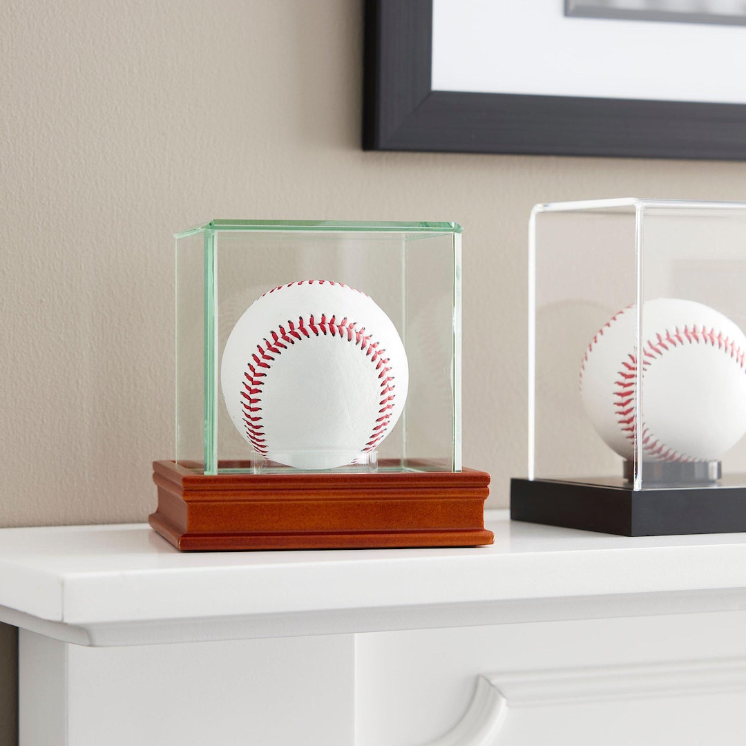 Personalized Glass Mirrored Baseball Display Case - Etsy