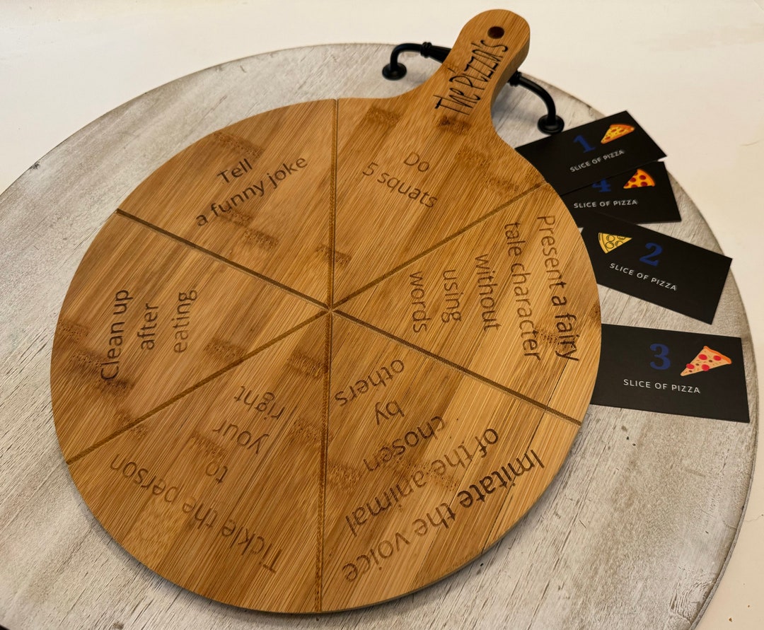 Personalized Pizza Game Board-pizza Party Game, Engraved Pizza Set ...