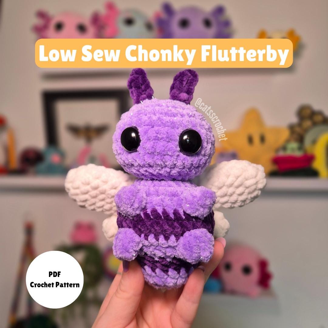 Low Sew Chonky Flutterby, Butterfly, Crochet Pattern, Butterfly Crochet Pattern, Pdf - Etsy