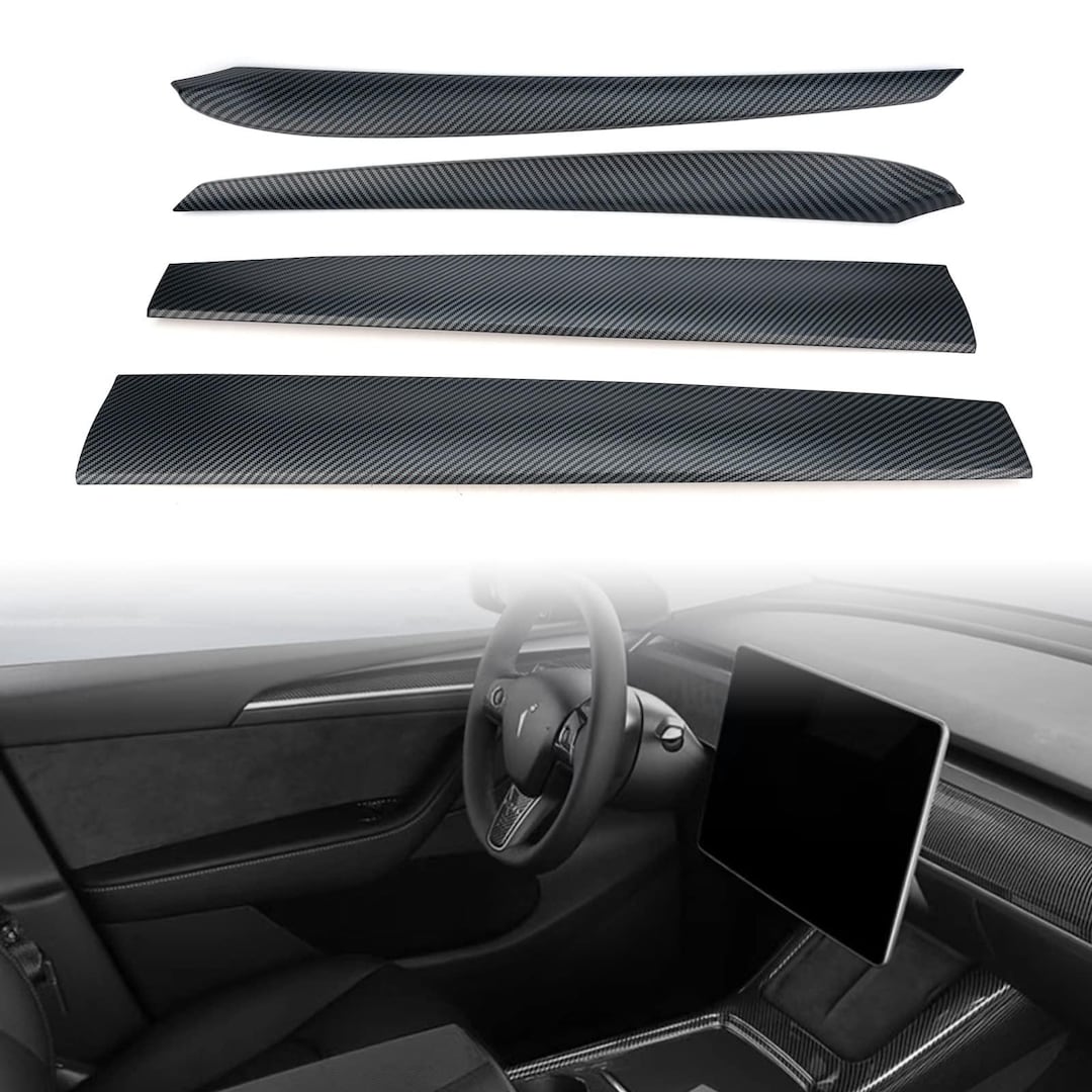2021-2025 Tesla Model Y Dashboard Cover Wrap & Inner Front Door Trim ...