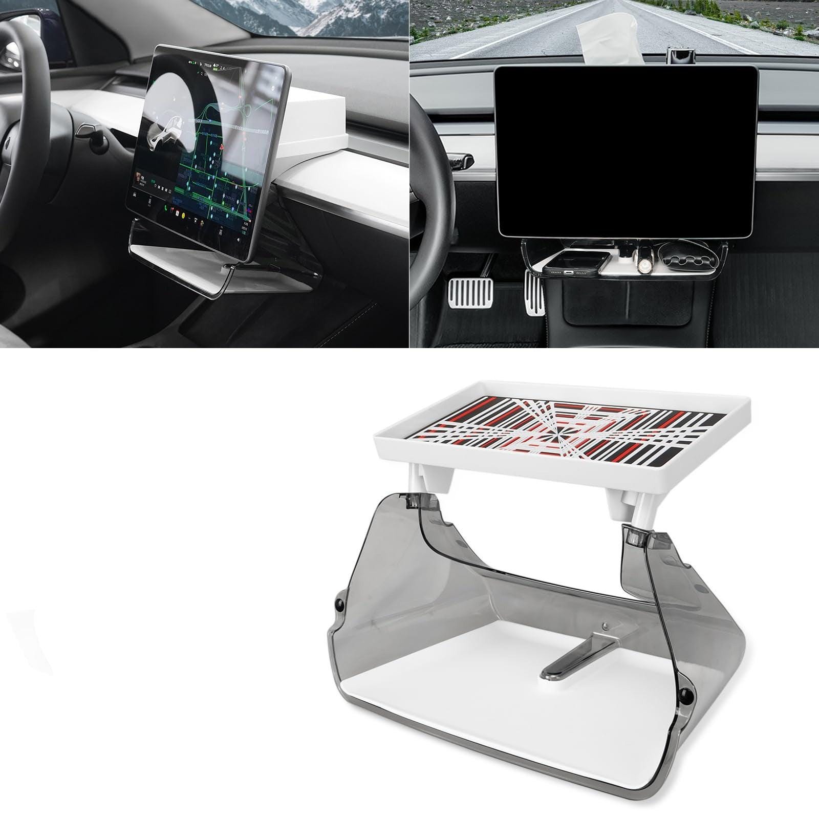 Magnetic Center Console Organizer Tray / Under Screen Storage Box ...