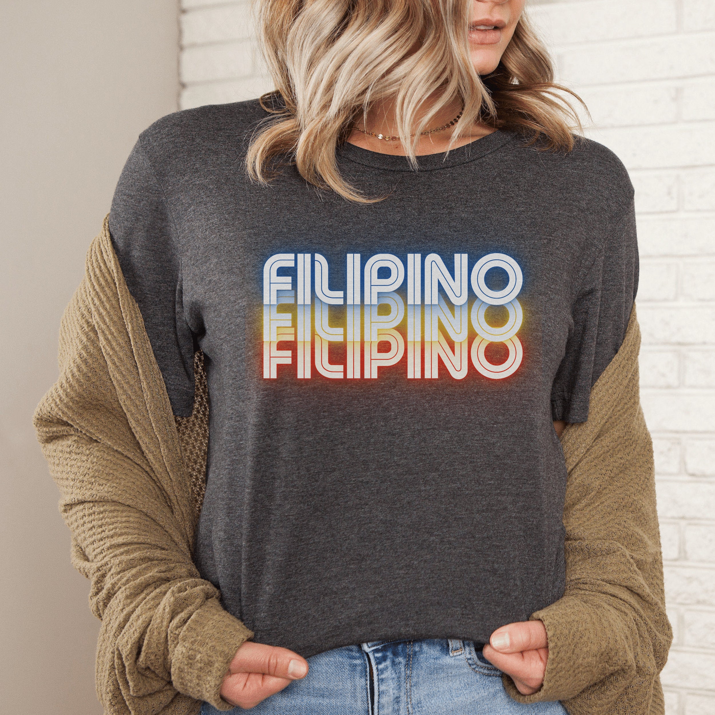 Filipino Shirt, Retro Neon Filipino Shirt, Philippines T-shirt, Pinoy ...