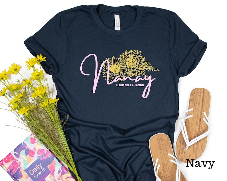 Filipino Mom Floral Graphic Shirt, Nanay Crewneck Unisex Tshirt, Gift ...