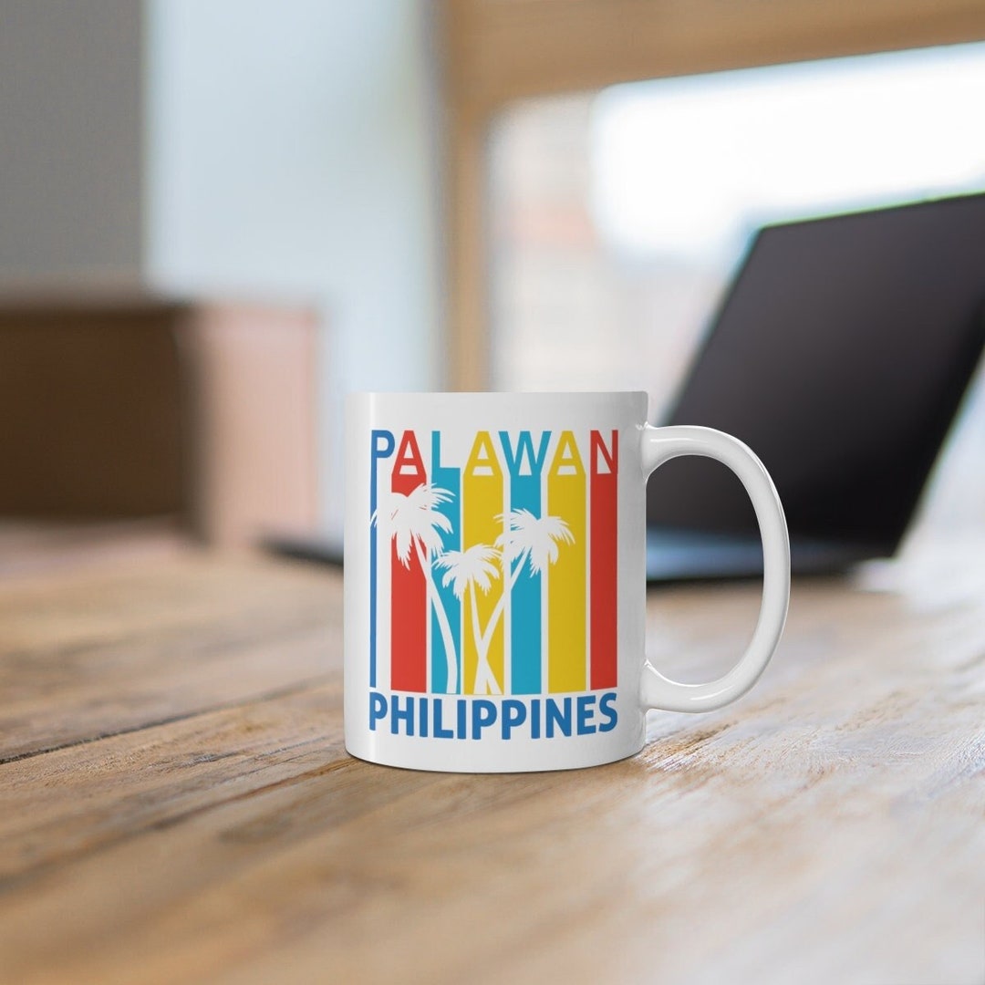 Palawan Philippines Graphic Mug, Philippines Island Retro Coffee Mug ...