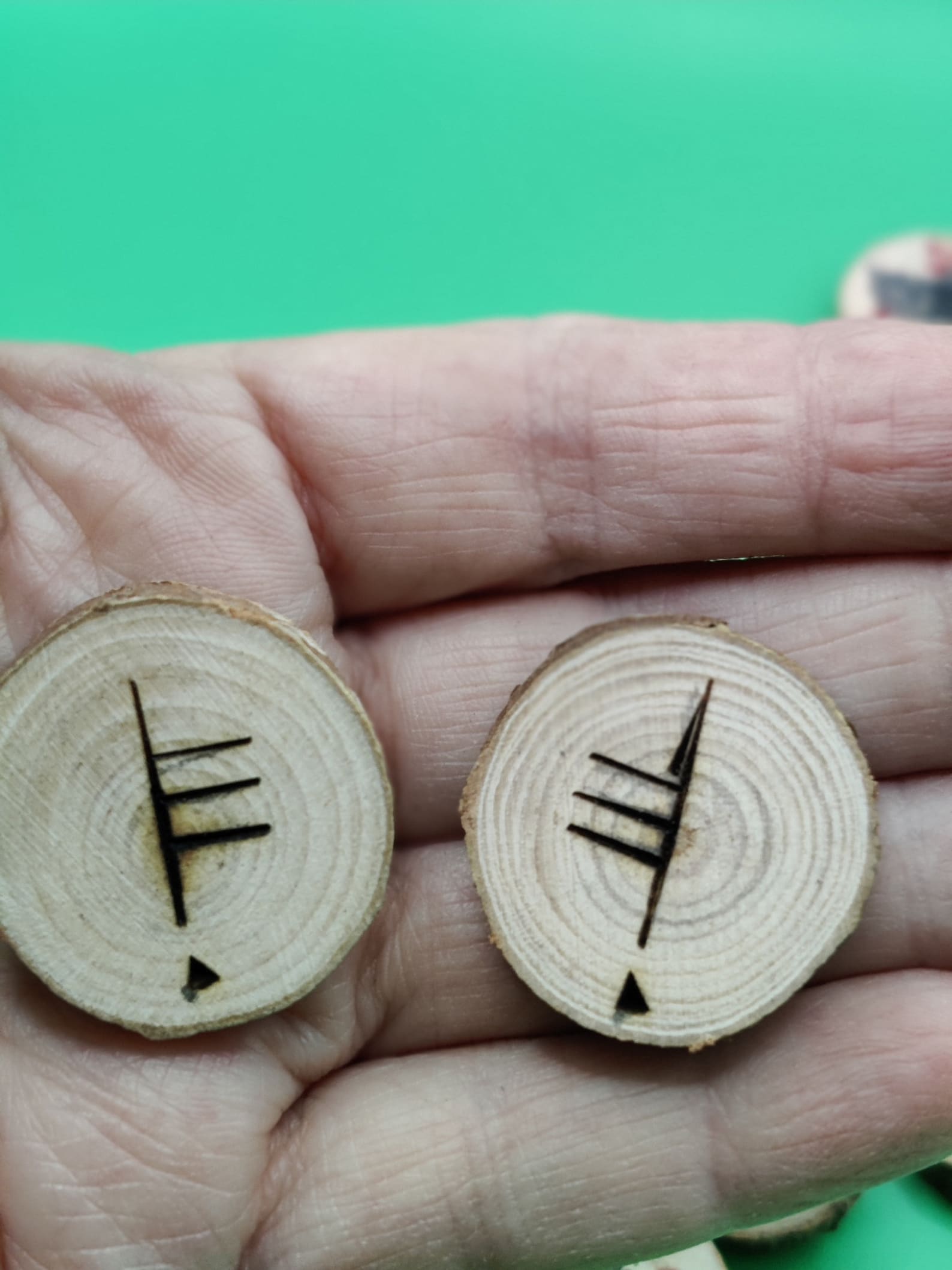 Basic Starter Celtic Ogham Stave Set 1" Wood Slice Runes by KJ Pagan ...