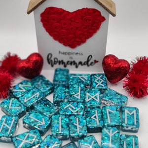 Magical Sparkle Glitter Bling Elder Futhark Viking Resin Runes by KJ ...