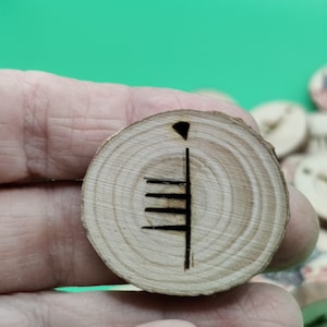Basic Starter Celtic Ogham Stave Set 1" Wood Slice Runes by KJ Pagan ...